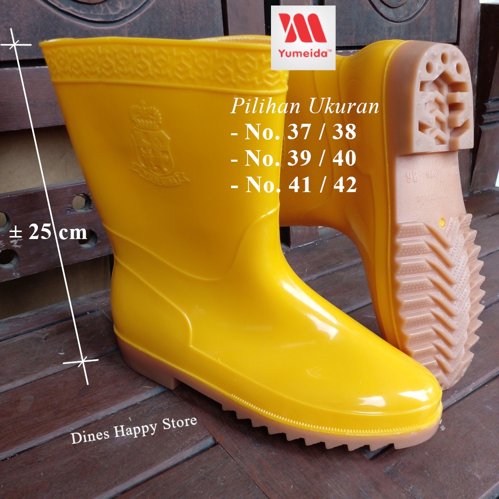 Jual Yumeida Sepatu Boots Berkebun Sawah Bangunan Anti Air Boot Kerja ...