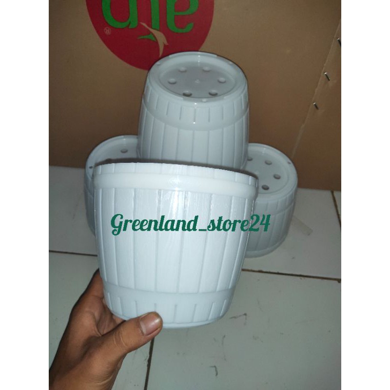 Jual pot gentong UK 18 - pot gentong putih - pot gentong - pot indoor ...