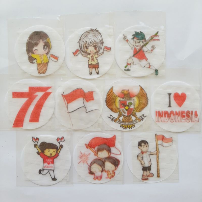 Jual edible rice paper KEMERDEKAAN untuk NASI BENTO/ AMAN DIMAKAN ...