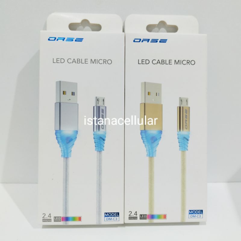 Jual KABEL DATA LED MICRO USB OASE DM-C3 ORIGINAL | Shopee Indonesia