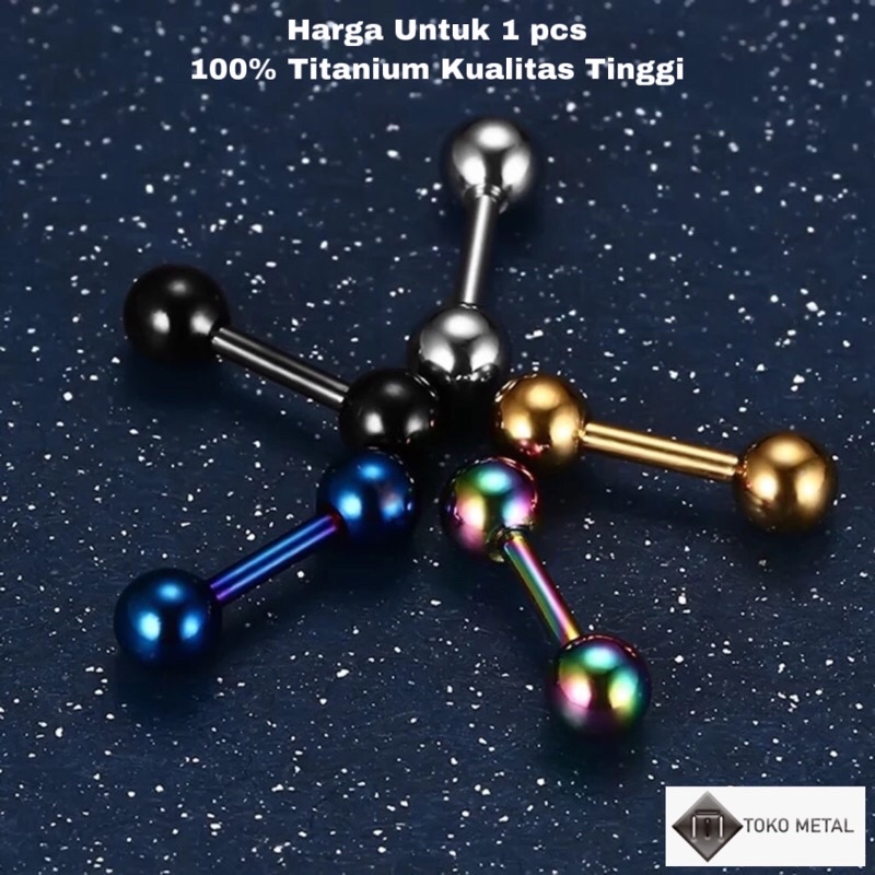 Jual Anting Tindik 100% Titanium Kualitas Tinggi Pircing Barbel Pria ...