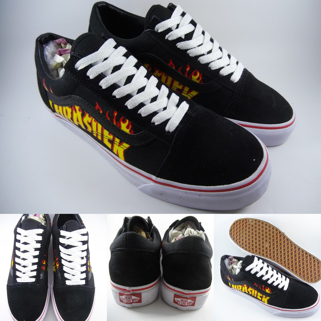 Jual Sepatu Kets Old Skool X Thrasher Black White Hitam Putih | Shopee ...