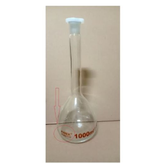 Jual Labu Ukur / Volumetric Flask 1000 ml / 1 liter - PYREK (K) - RRC | Shopee Indonesia
