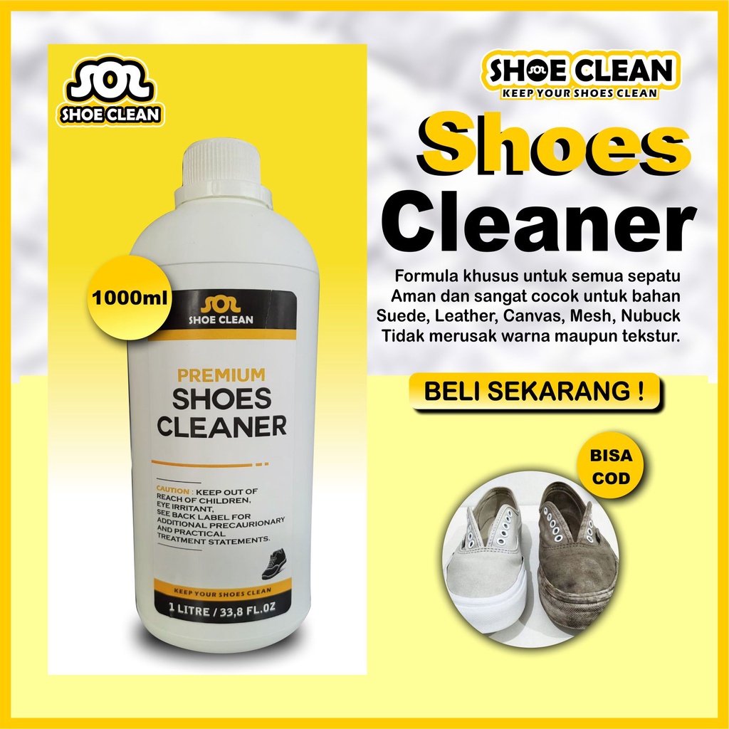 Jual Pembersih Sepatu Helm Tas Shoe Cleaner 1 Liter | Sabun Cuci Sepatu ...