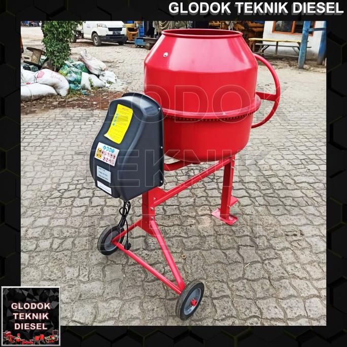 Jual Mesin Pengaduk Semen Beton 180 L Molen Mini Concrete Mixer Original | Shopee Indonesia