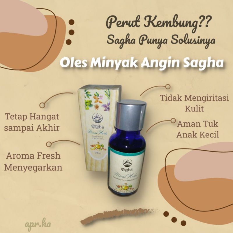 Jual Minyak Angin Sagha / MAS / Minyak Herba / Minyak Terapi | Shopee ...