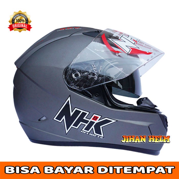 Jual HELM / NHK / HELM NHK / HELM FULL FACE NHK GP1000 GREY DOFF ...