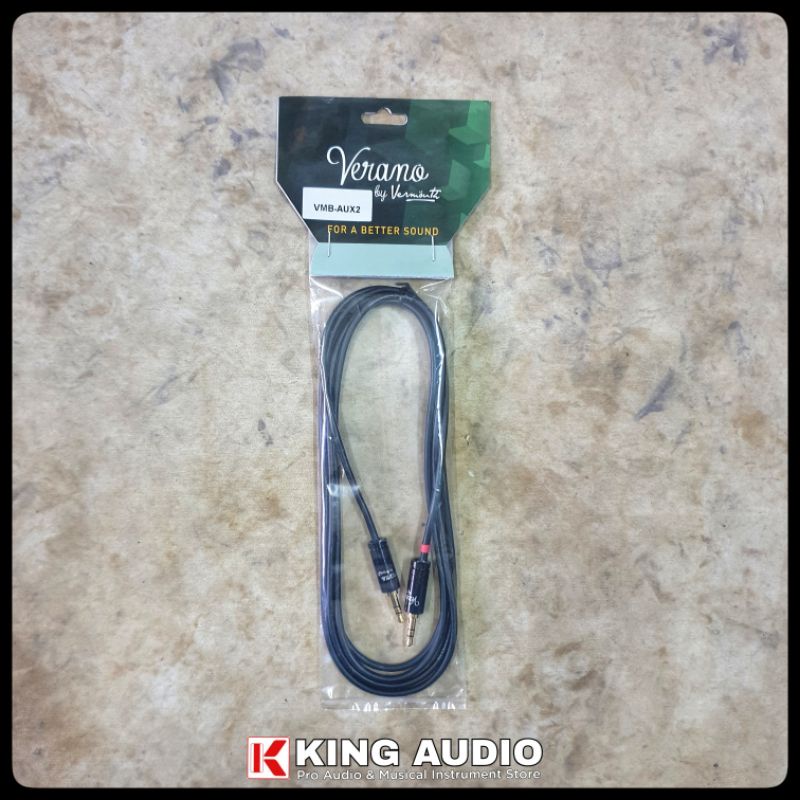 Jual Kabel Aux Verano Mini Slim VMB-AUX2 Jack 3,5mm kabel audio 2 Meter | Shopee Indonesia