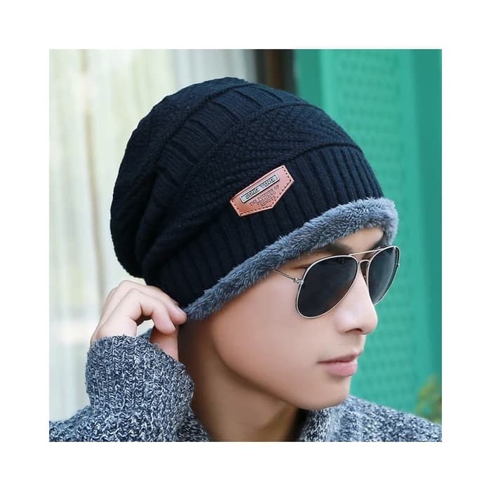 Jual SONG TING Topi kupluk Banie Hat Dingin Pria Wanita Hangat Lembut ...