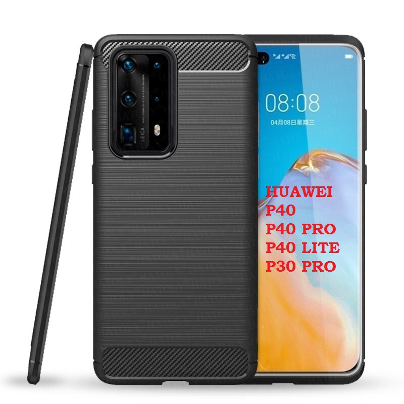 Jual HUAWEI P30 P40 PRO LITE Casing Silikon Softcase IPAKY Carbon Fiber Shockproof TPU Slimfit ...