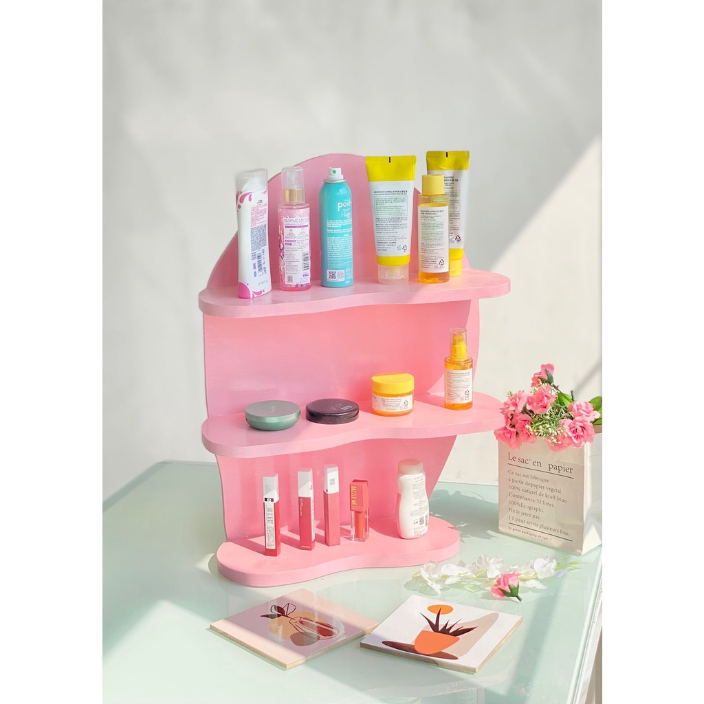 Jual L18Production Rak Asymetris Tempat Display Kosmetik Make Up Ala ...