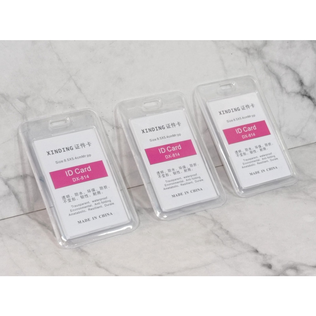 Jual frame casing box tempat ID card flashdisk holder bening tutup ...