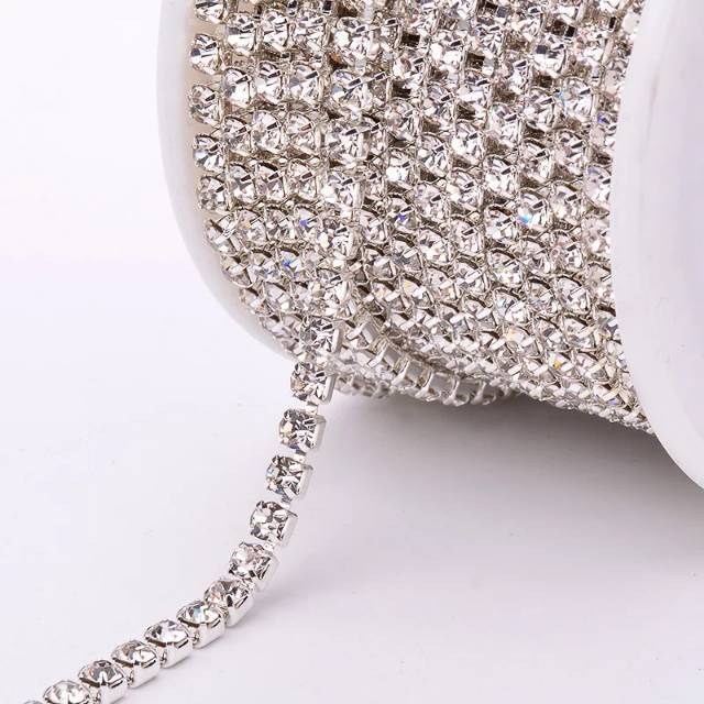 Jual Diamond String White #SS16 (MENGKILAP) - Pearl Chain for Craft DIY ...