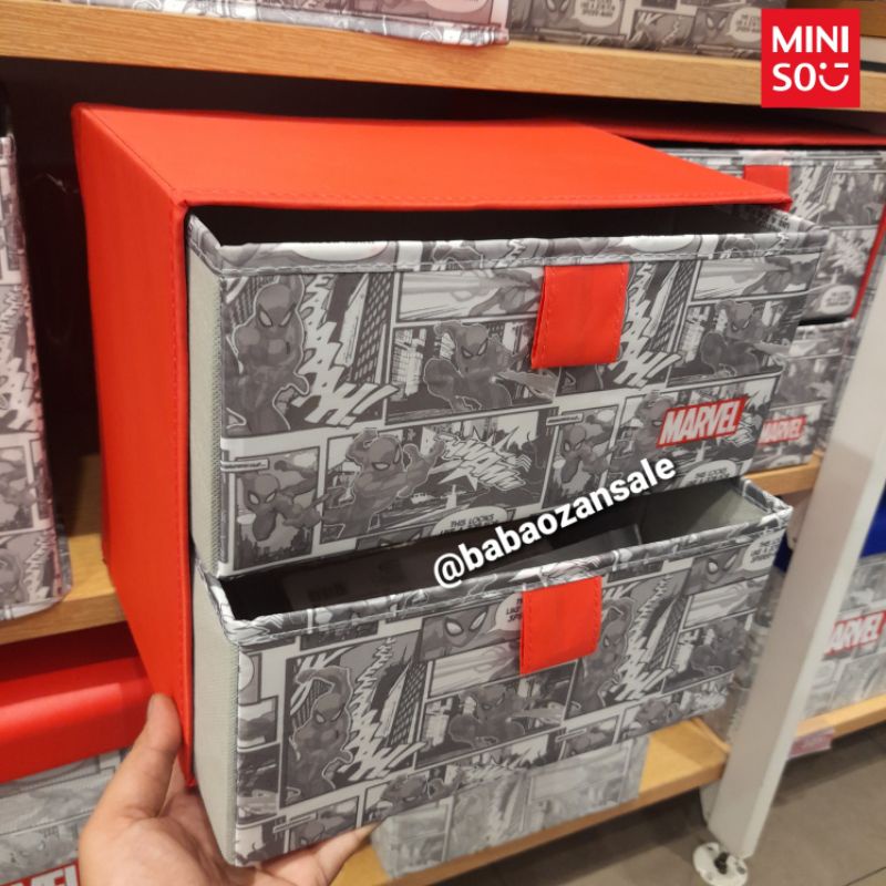 Jual MINISO storage box kain marvel | Shopee Indonesia