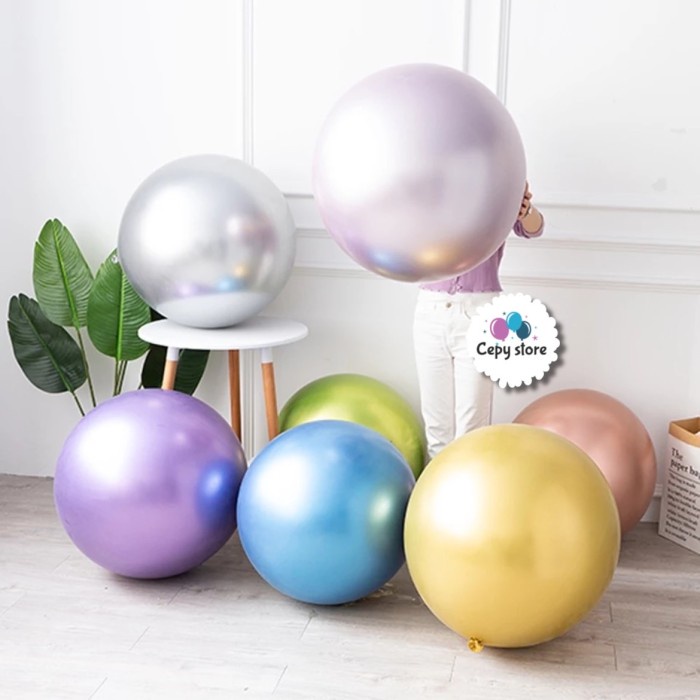 Jual Balon Latex Chrome 18 Inch / Balon Latex Metalik Chrome Jumbo ...