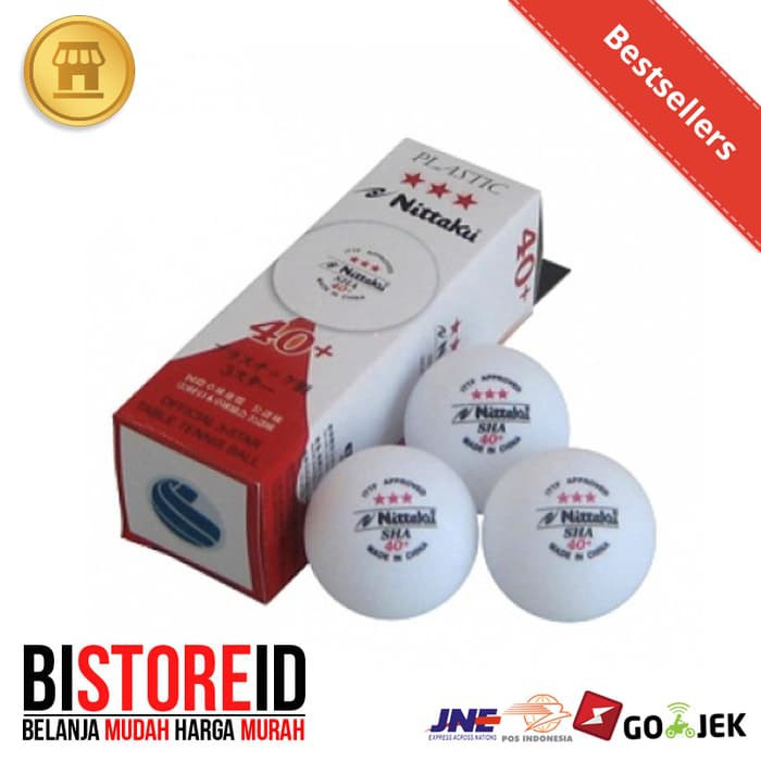 Jual bolaPing pong / Tenis Meja Nittaku 3 star SHA 40+ Balls Original | Shopee Indonesia