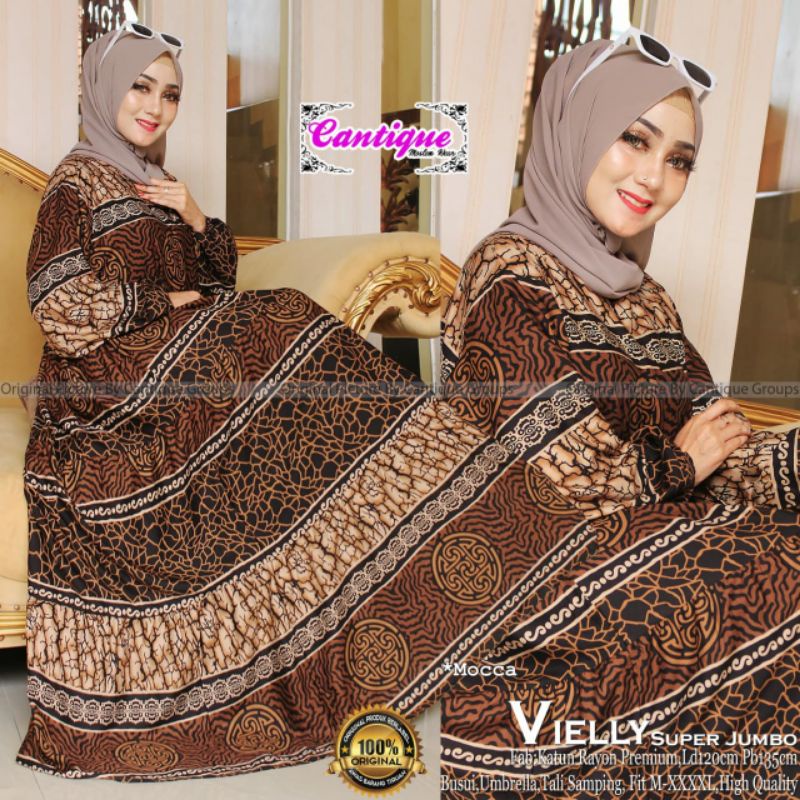 Jual vielly super jumbo gamis jumbo motif macan leopard | Shopee Indonesia