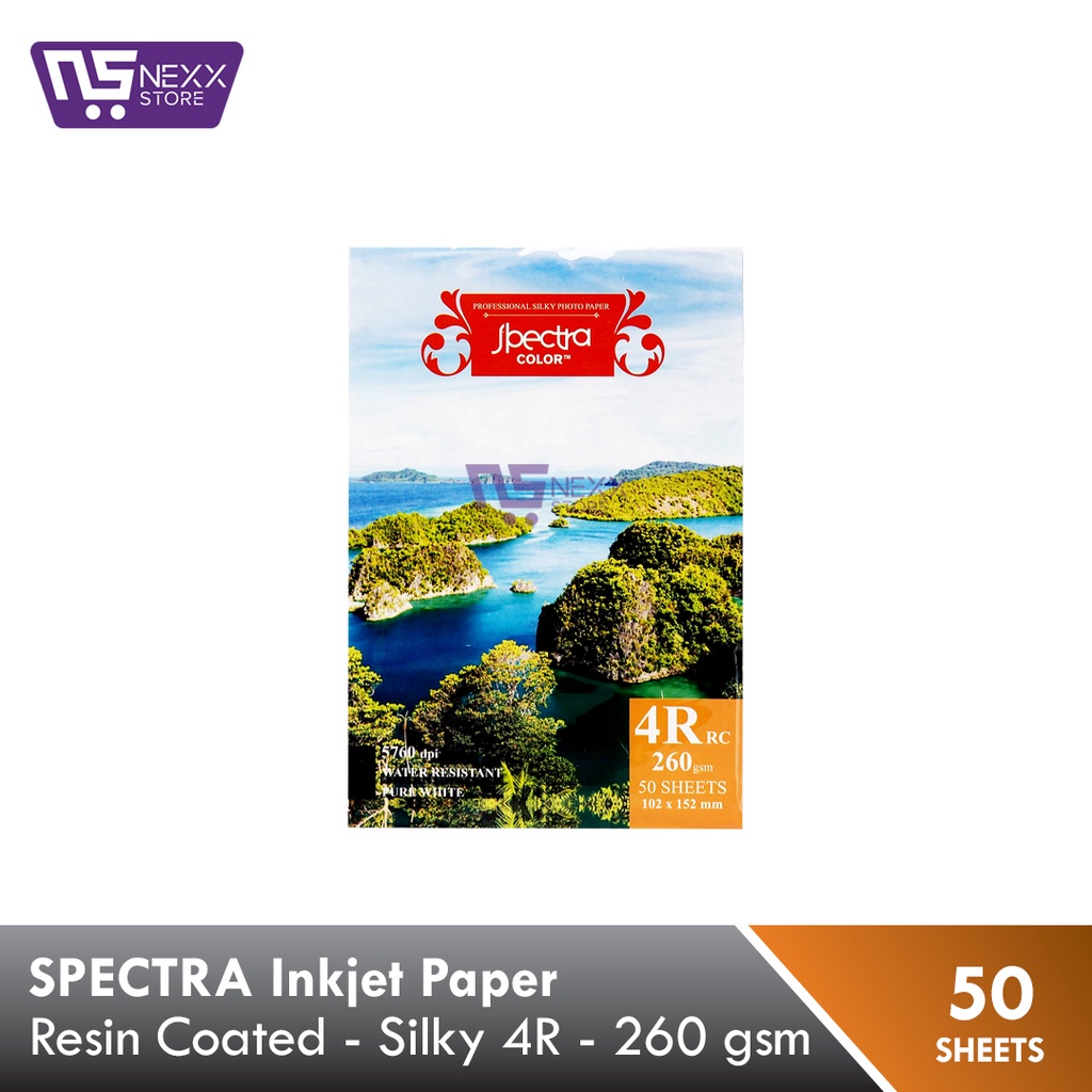 Jual SPECTRA RC Inkjet Paper SILKY - 4R - 260gsm | Shopee Indonesia