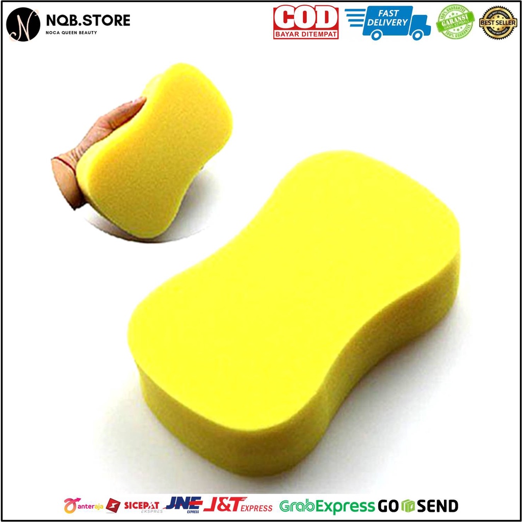 Jual NQB - Spons Busa Cuci Mobil Motor Piring Sponge Kuning Car Body ...