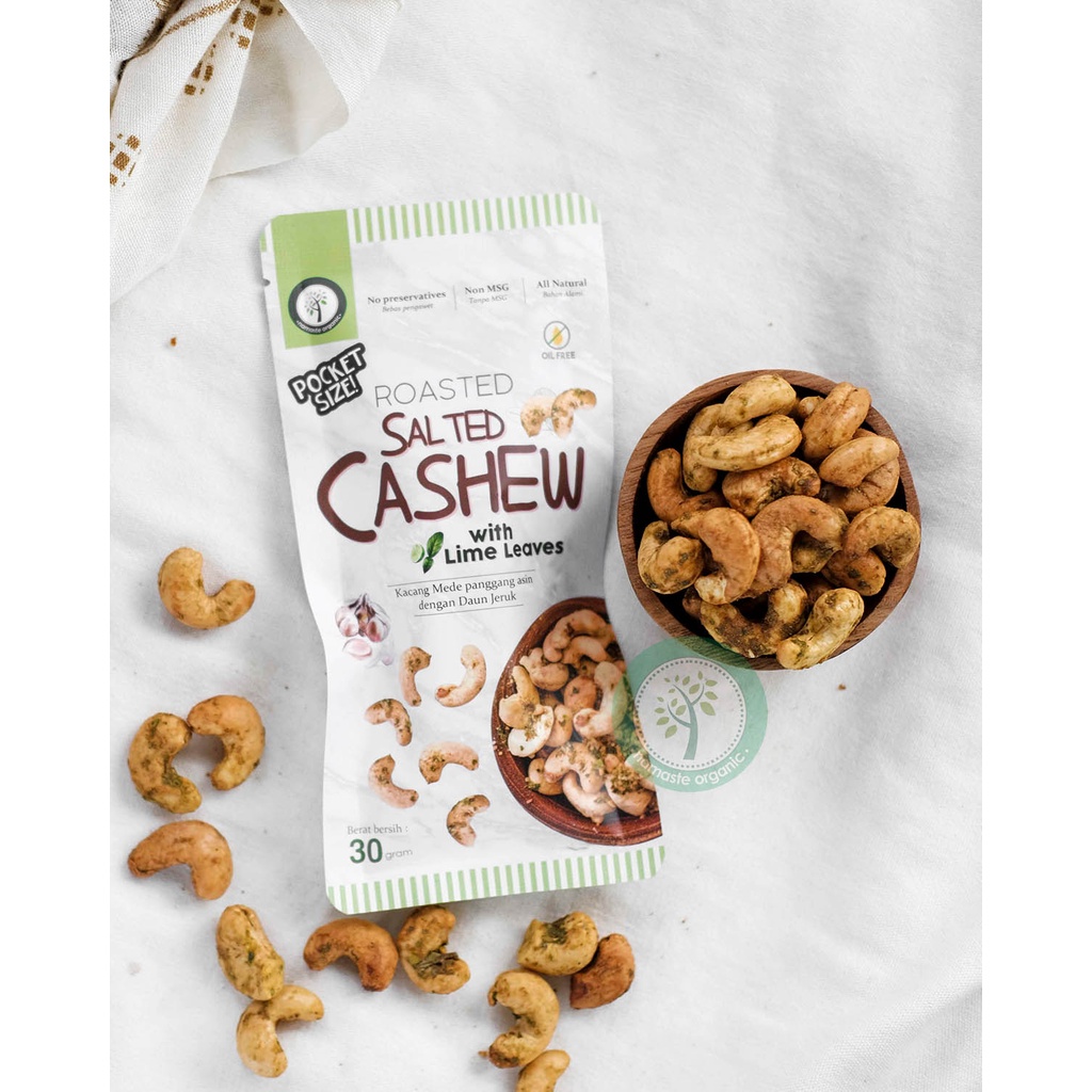 Jual POCKET SIZE ROASTED SALTED CASHEW WITH LIME LEAVES - ORIGINAL 30GR ...