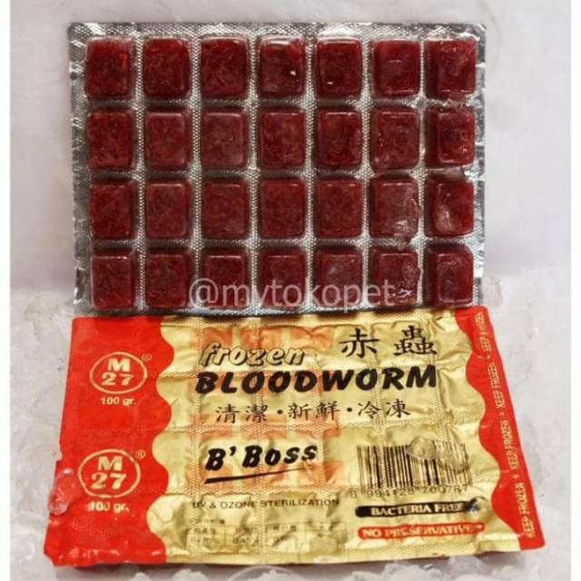 Jual CACING BEKU BIG BOSS FROZEN BLOOD WORMS 100 GRAM | Shopee Indonesia