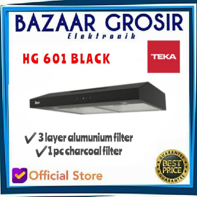 Jual COOKER HOOD TEKA HGI 601 BLACK 60 CM PENGHISAP ASAP DAPUR HGI601 ...