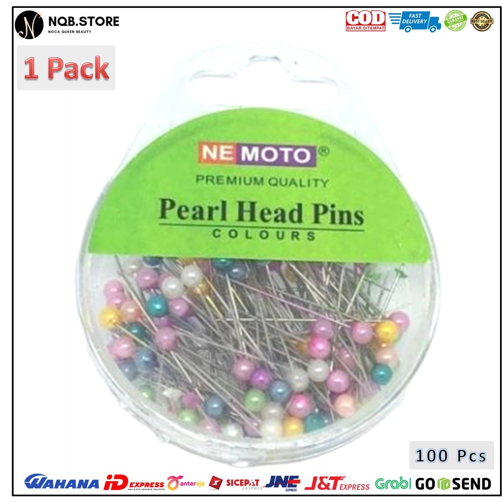 Jual NQB NEMOTO Jarum Pentul Ne moto Besar Mutiara Pin Hijab Mika Bulat ...