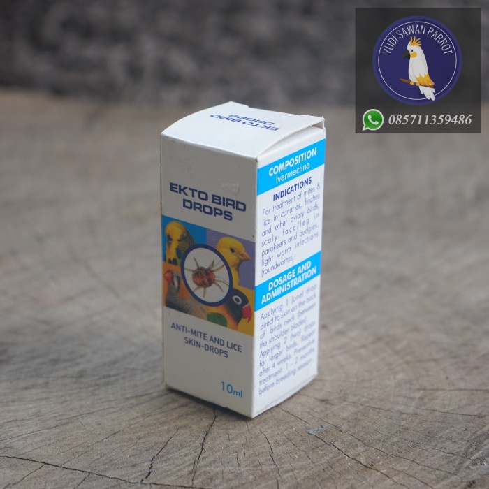 Jual EKTO BIRD DROP OBAT KUTU TUNGAU KULIT BURUNG KICAU KAKATUA NURI ...
