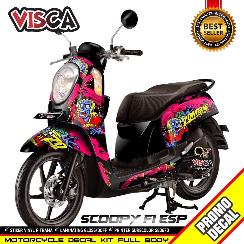 Jual Stiker Decal Scoopy Decal Stiker Scoopy Stiker Decal Motor Scoopy ...