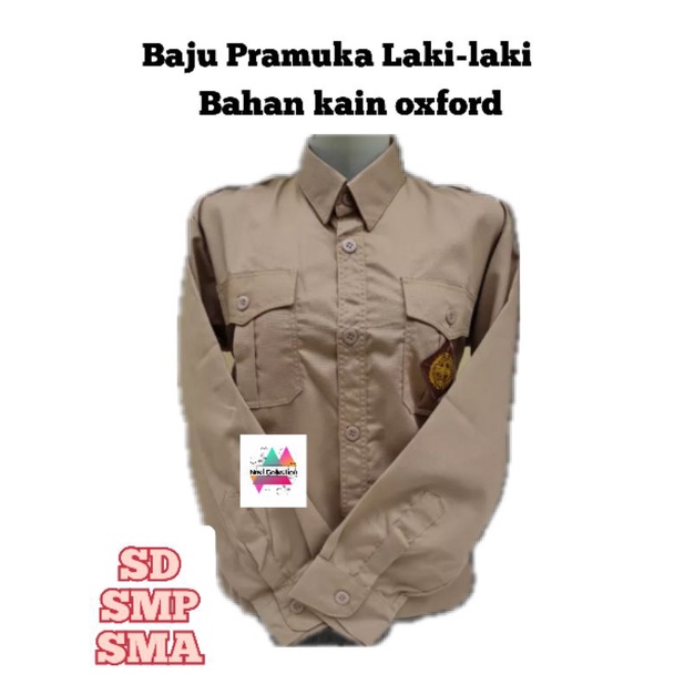 Jual Baju Pramuka Laki-laki Lengan Panjang Seragam sekolah SD,SMP,SMA Bahan OXFORD | Shopee ...