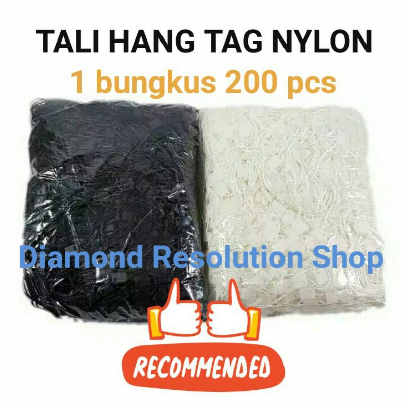 Jual COD 200 pcs Tali Hang Tag / Hand Tag / Tali Label Nylon | Shopee ...