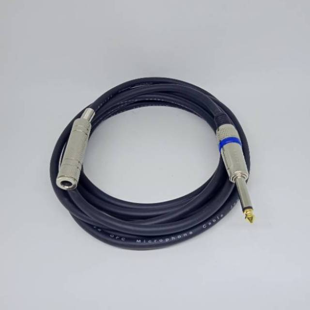 Jual Kabel Gitar jack Lurus TRS 6,5mm Male to Female 10M Extension ...