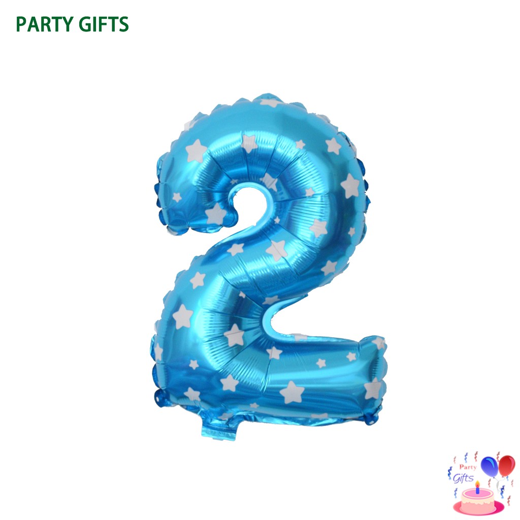 Jual Balon Foil Huruf Biru 16 Inch 40cm A-Z Balon Foil Angka 0-9 Biru ...