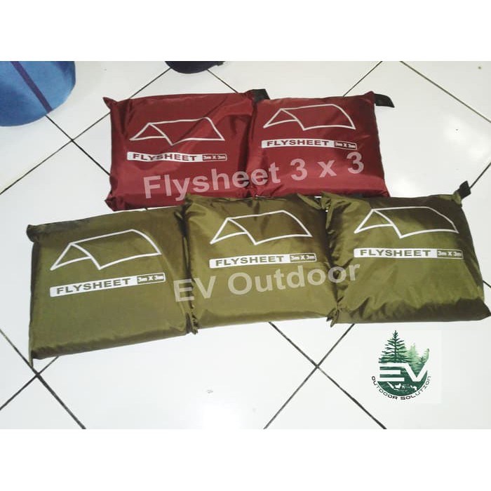 Jual Flysheet fly sheet ukuran 3x3 3 x 3 m alas tenda camping outdoor ...