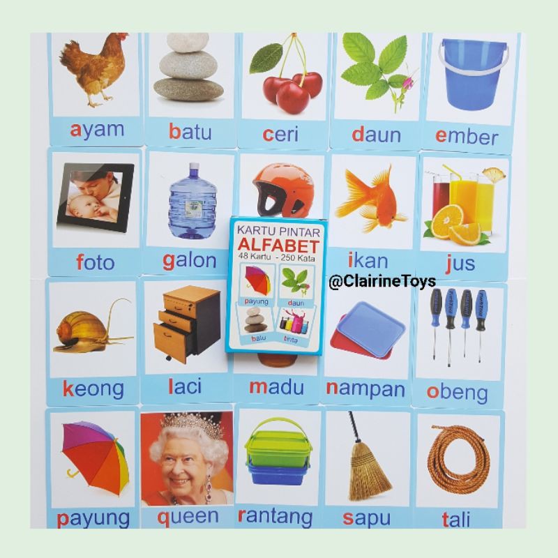 Jual FLASHCARD ALPHABET - KARTU PINTAR ALFABET | Shopee Indonesia