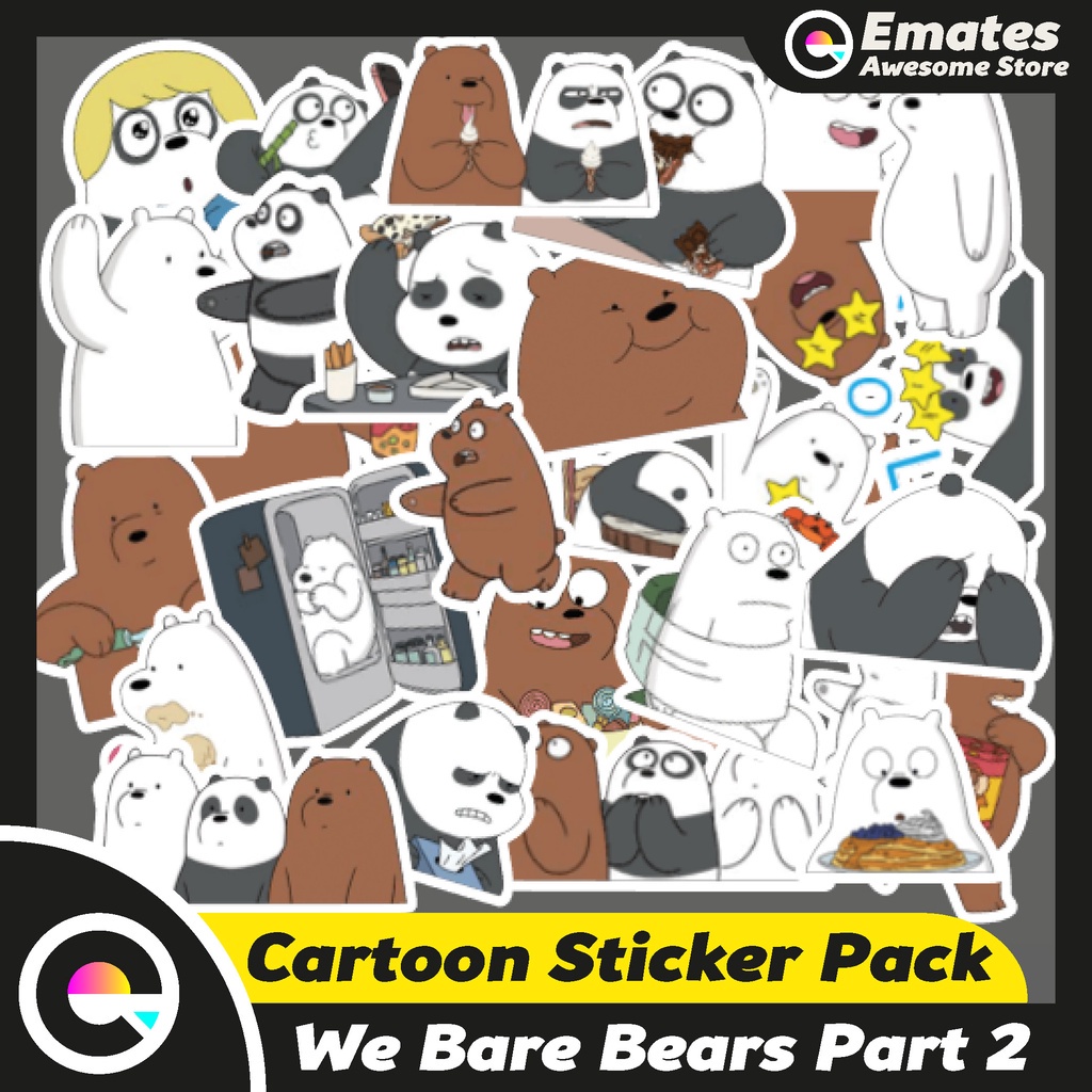 Jual [ISI 25 PCS] Stiker Sticker We Bare Bears #2 | Stiker Aesthetic ...