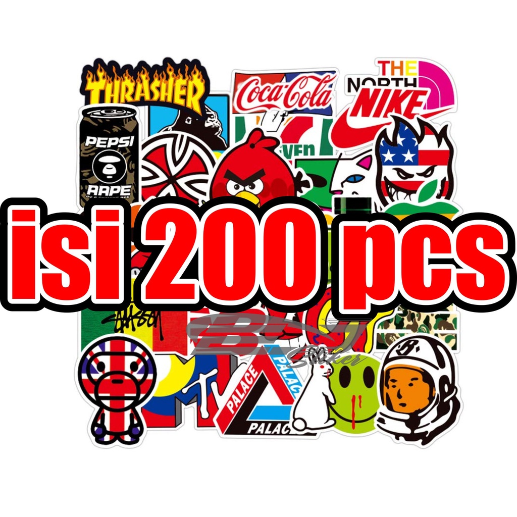 Jual 200pcs stiker pack aesthetic stiker lucu stiker pack stiker helm ...