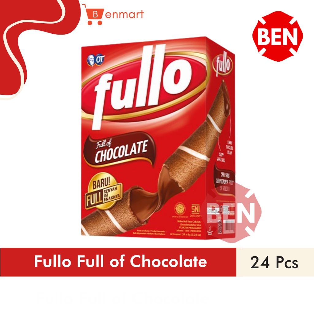 Jual Fullo Full of Chocolate 1 Pak Box 24 Pcs - Wafer Roll Coklat ...
