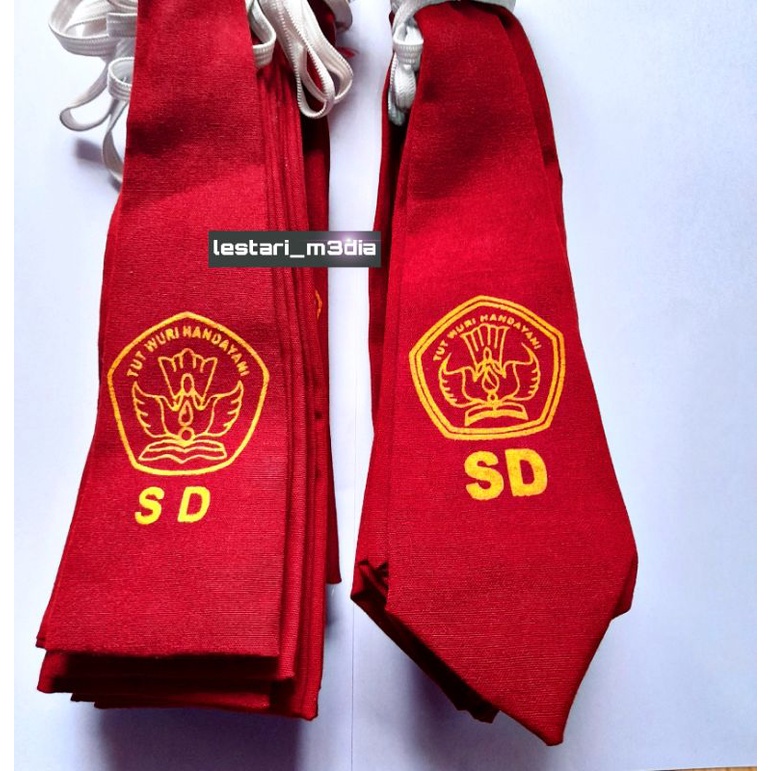 Jual Dasi SD laki laki dan perempuan BORDIR dan SABLON | Shopee Indonesia