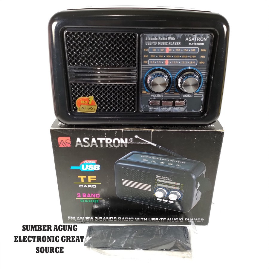 Jual Asatron R1105 R1105USB 1105 Radio Speaker MP3 Player Radio FM AM ...