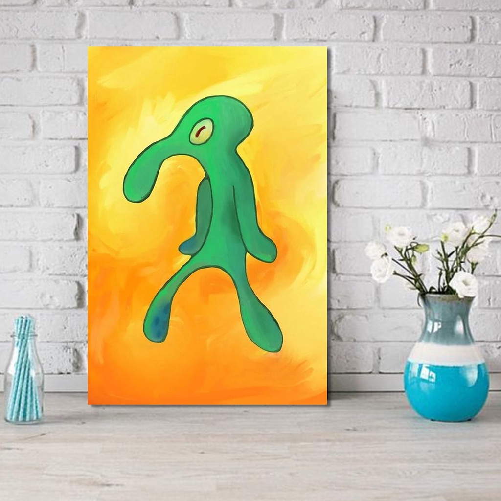 Jual Hiasan Dinding WallCoustem (Lukisan Squidward Quincy Tentacles ...