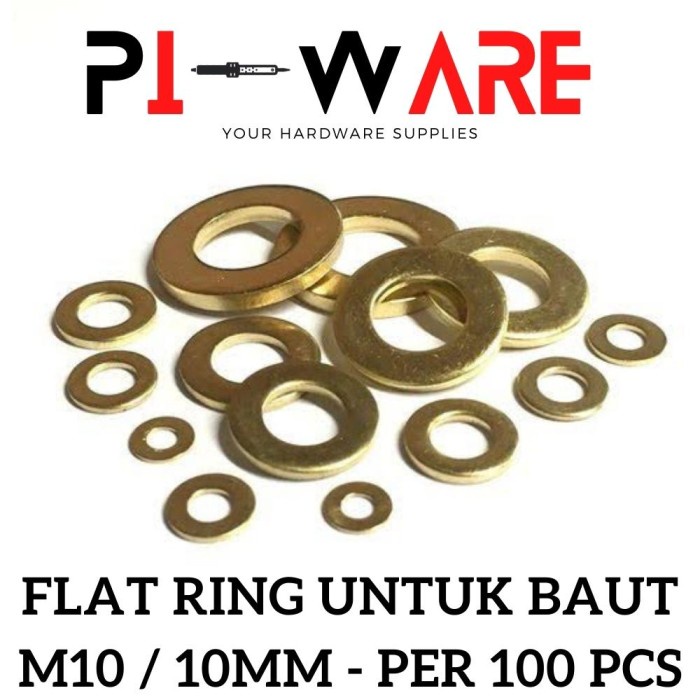 Jual Per Bungkus Isi 100 Pcs Ring Plat Untuk Baut Ukuran M10 10mm 10 mm ...