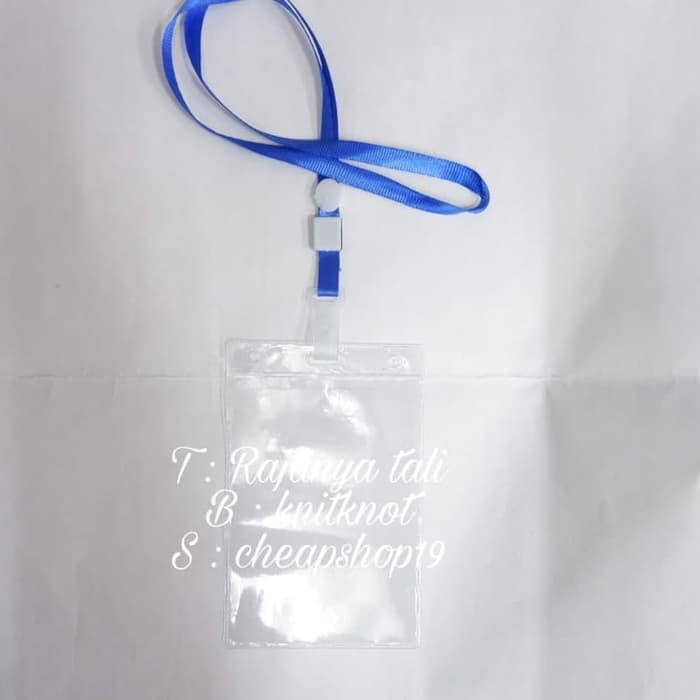 Jual set name tag set id card panitia ujung lipat dengan plastik ...