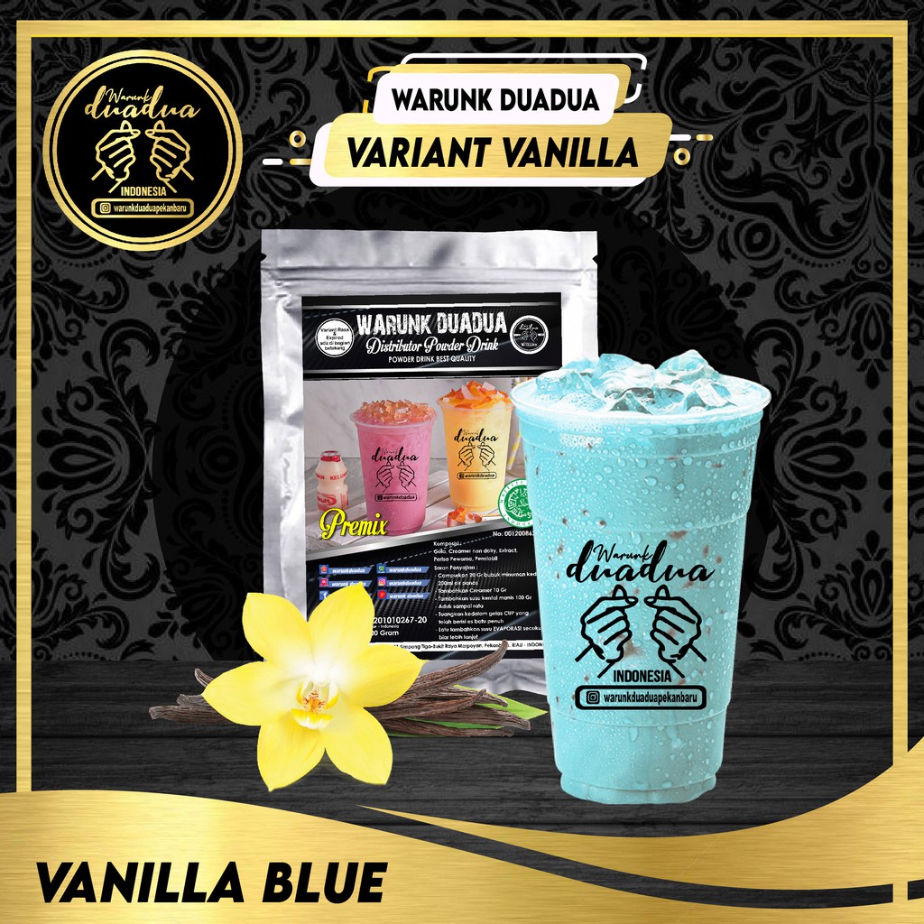 Jual VANILLA BLUE 1kg / Bubuk Minuman Premix Rasa Vanilla Blue Powder ...