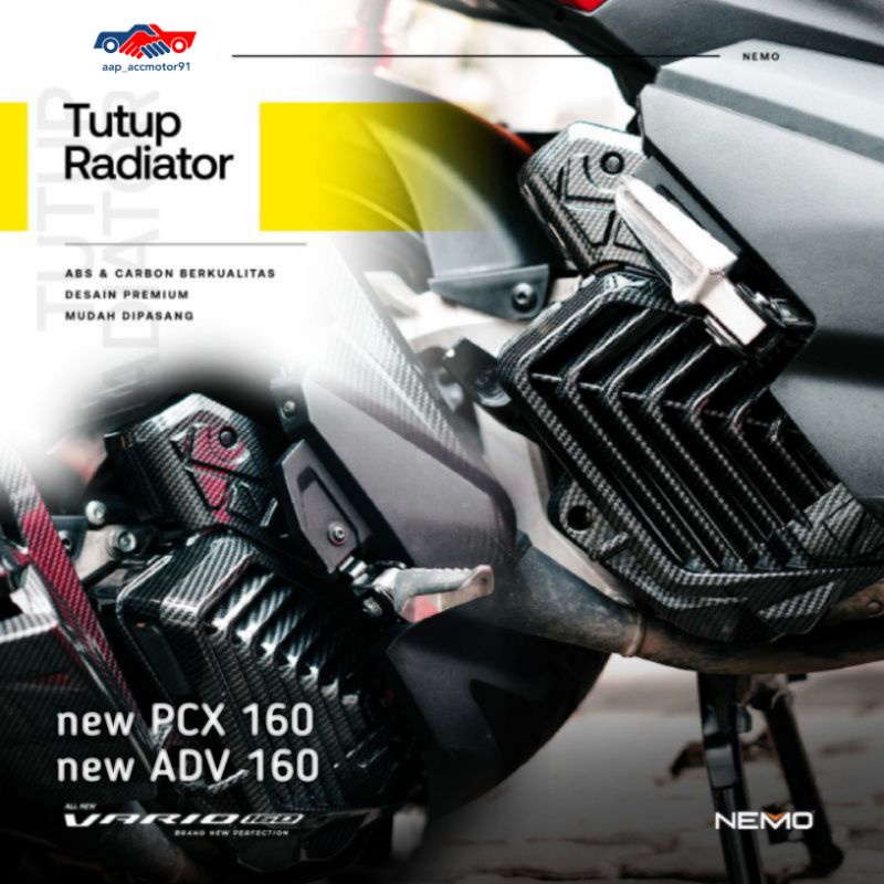 Jual cover radiator NEW ADV 160 VARIO 160 PCX 160 karbon | Shopee Indonesia