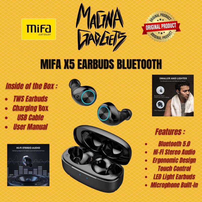Jual MiFa X5 / MiFa MI08 TWS Earbuds Bluetooth Wireless Headset ...