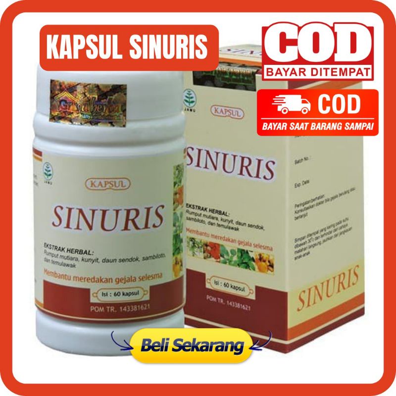 Jual Kapsul SINURIS Obat Herbal Sinusitis Peradangan Sinus Obat Herbal ...