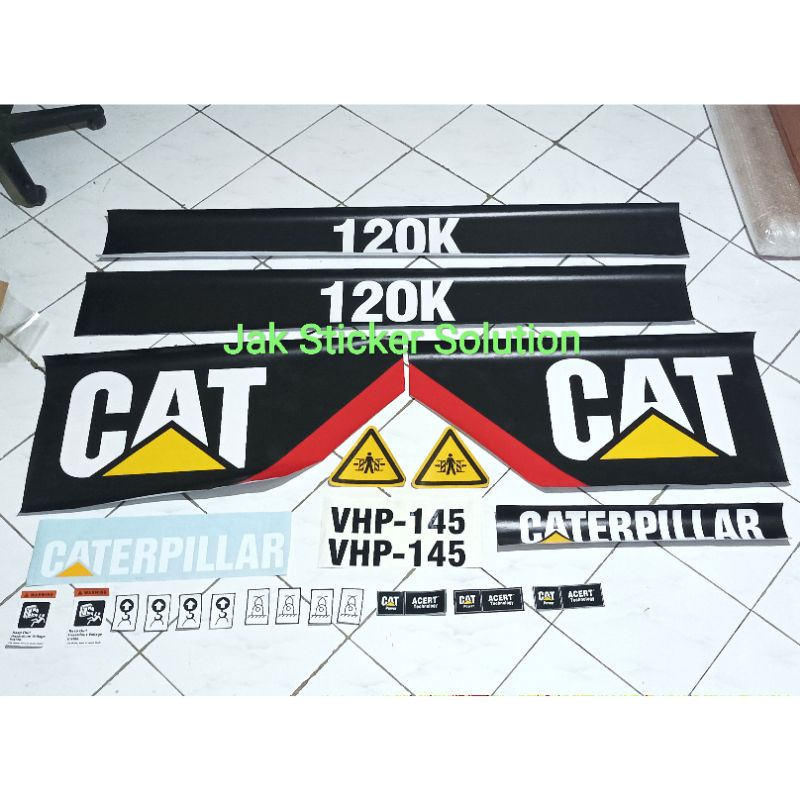 Jual Stiker Motor Grader Caterpillar Cat 120K Decal Alat Berat | Shopee ...
