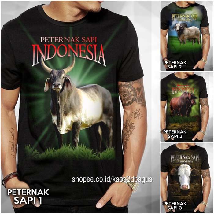 Jual KAOS PETERNAK SAPI | Baju Kaos Gambar SAPI Distro PREMIUM Kaos ...