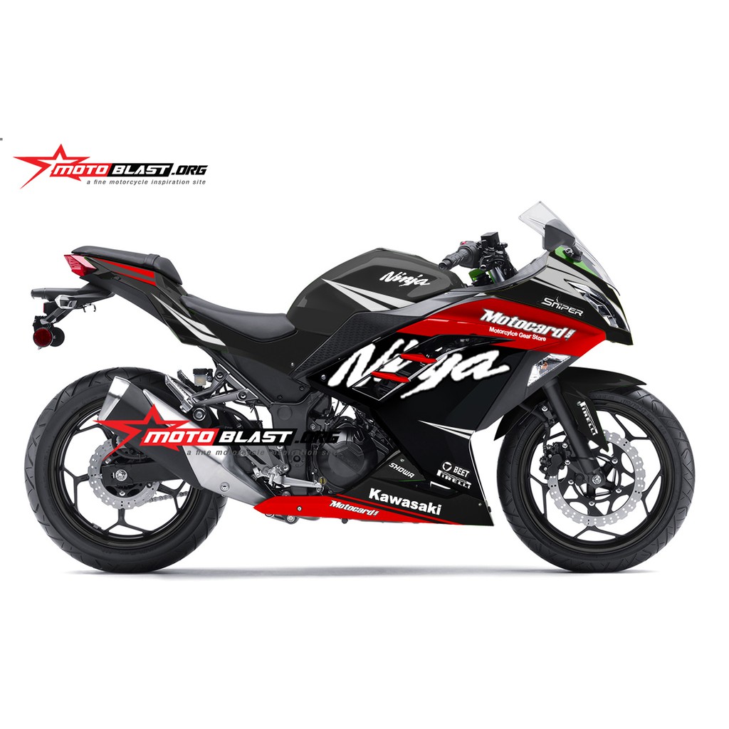 Jual Decal Stiker NINJA 250R FI BLACK MOTOCARD FULL BODY MOTOBLAST ...